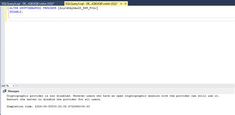 Updating A Cryptographic Provider For Ekm With Azure Key Vault Level