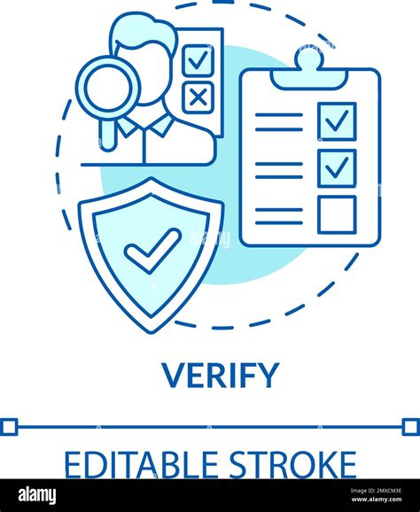 Verify Turquoise Concept Icon Stock Vector Image And Art Alamy