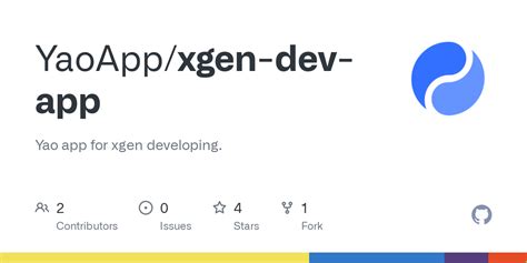 Github Yaoappxgen Dev App Yao App For Xgen Developing