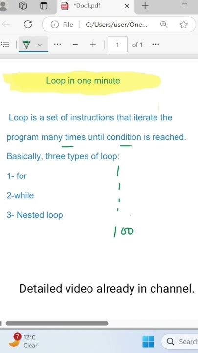 Python Loops Explained In 1 Minute Quick Revision Youtube