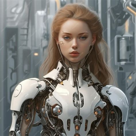 Premium Photo Cyberfemale Cyborg Futuristic Robotic Girl