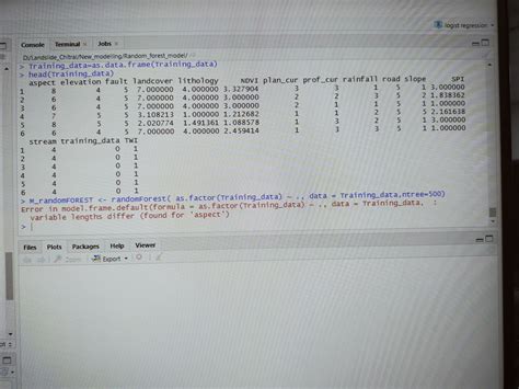 Error In Model Frame Default Variable Lengths Differ General Posit