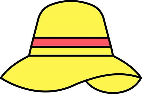 Female Or Beach Cap Icon In Yellow And Red Color 24194848 Vector Art