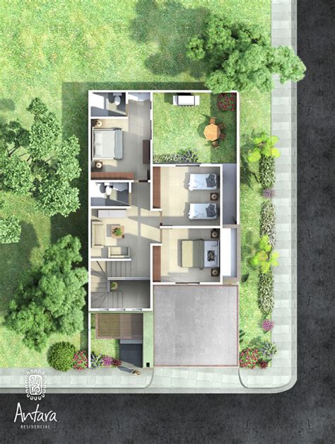 Plano Arquitectónico De Casa En Antara Residencial Con Loft ~ Planos Y