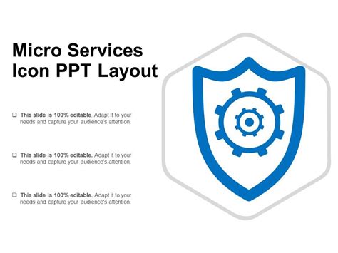Micro Services Icon Ppt Layout Presentation PowerPoint Images Example Of PPT Presentation