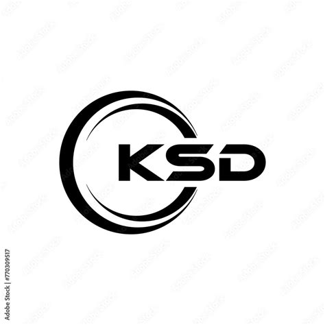 Ksd Letter Logo Design With White Background In Illustrator Cube Logo