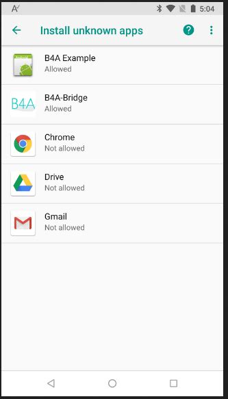 version safe apk installation b4x programming forum