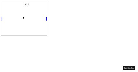 Pong Codesandbox