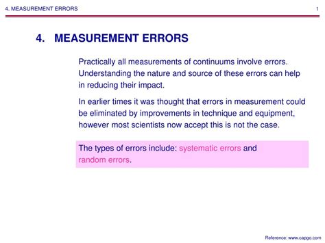 measurement error