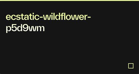 Ecstatic Wildflower P D Wm Codesandbox