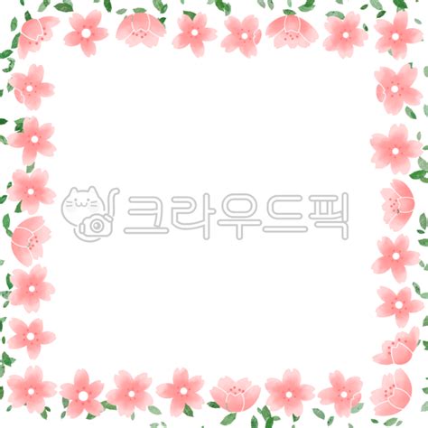 테두리 프레임 꽃 봄꽃 꽃잎 사진이미지일러스트캘리그라피 시롱이아빠작가