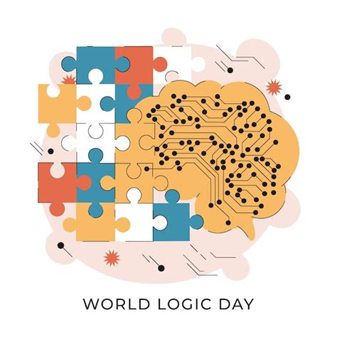 Free Vector Flat World Logic Day Illustration