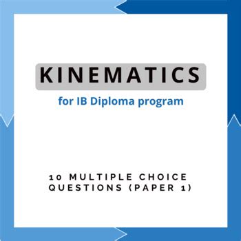 Topic Motion MCQ For IB DP Physics Paper By IB Physics Academy