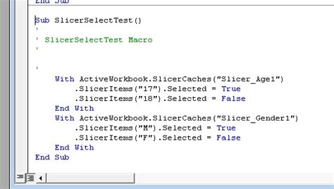 How To Select Slicer Values With Vba Softartisans
