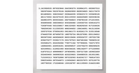 1000 First Digits Pi Number Mathematical Symbol Poster Zazzle