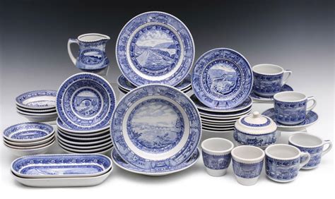 259 Bando Railroad Centenary Colonial 42 Pc China Set