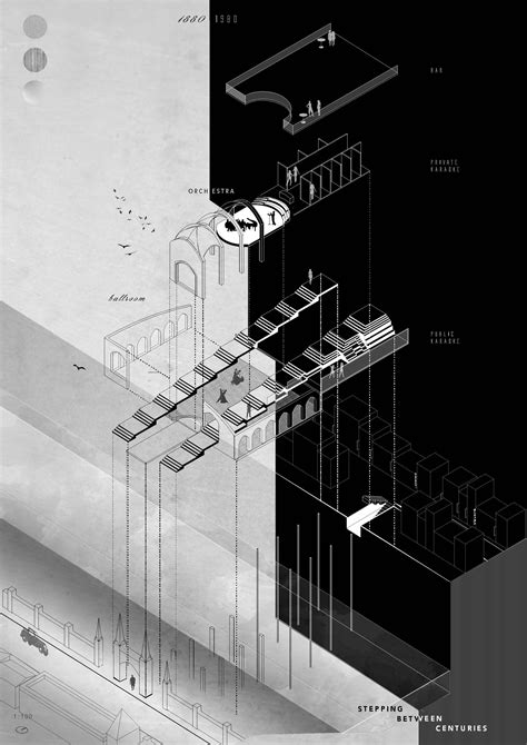Architecture System Exploded Axo Blueprint
