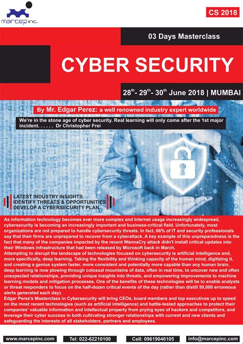 Cyber Security Master Class 2018 Pdf Information And Network Security Computing