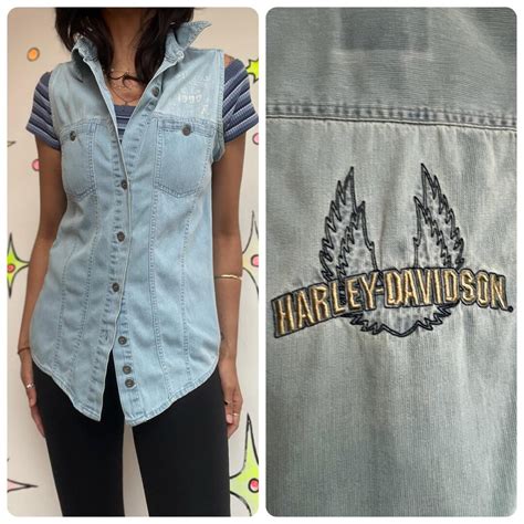 Zip‑up Harley Davidson Racing Shirt Xs Vintage Moto Corduroy Etsy