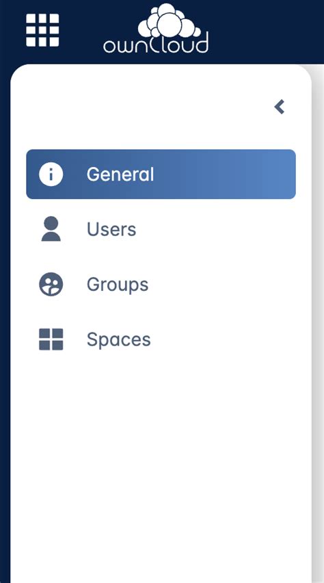 proper icon for admin settings general · issue 8403 · owncloud web