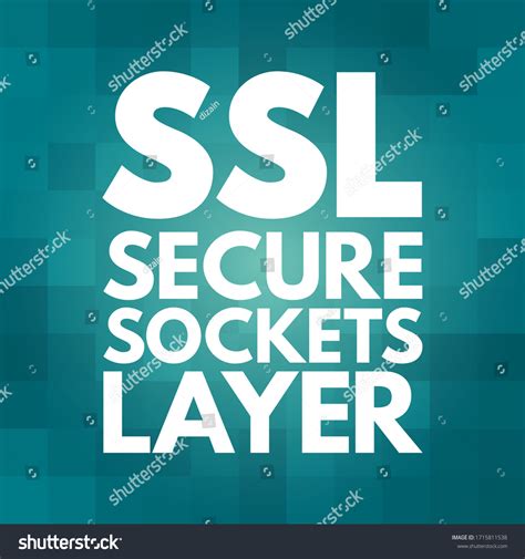 Ssl Secure Sockets Layer 약어 스톡 벡터로열티 프리 1715811538