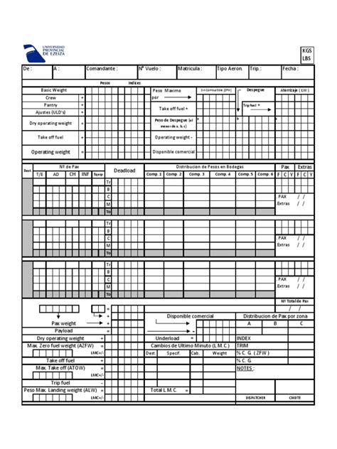 Manual Loadsheet Pdf