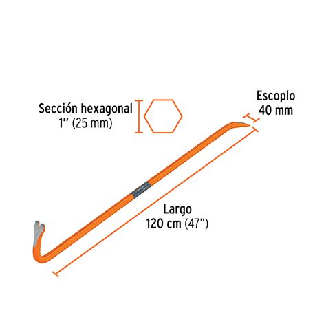 Barreta Pata De Cabra 1″ X 120 Cm Truper Obras Ferretero