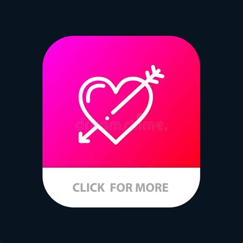 Heart Arrow Holidays Love Valentine Mobile App Button Android And