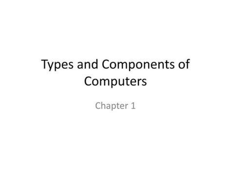 Igcse Ict Types And Components Of Computer Systems Hardware And
