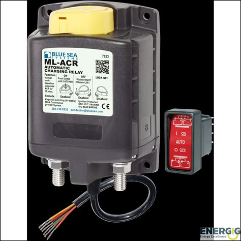 Blue Sea Systems Solenoid Ml 500a 24v Acr With Manual Control Incl