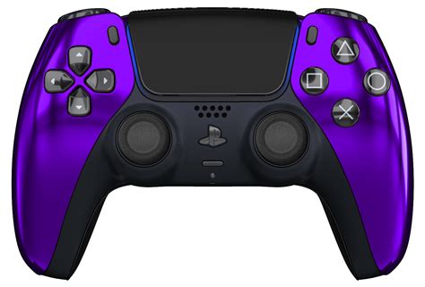 Chrome Purple Ps5 Controller With Black Buttons And Back Shell The Controller People