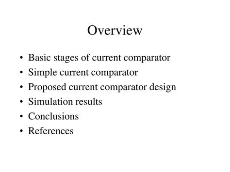 Ppt High Speed Low Current Comparator Powerpoint Presentation Free