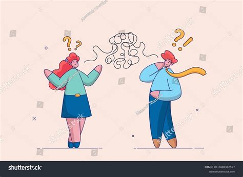 Bad Communication Concept Misunderstanding Create Confusion Stock