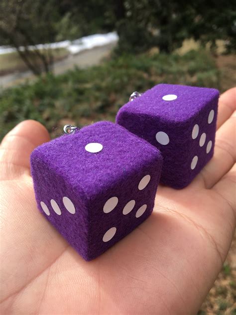 Purple Fuzzy Dice