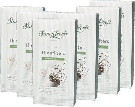 Simon Lévelt Simon Levelt Theefilter Papier Glas 6 Doosjes