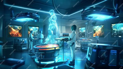 Premium Ai Image Operating Room Doctor Or Surgeon Anatomy On Advanced Robotic Surgery Machine