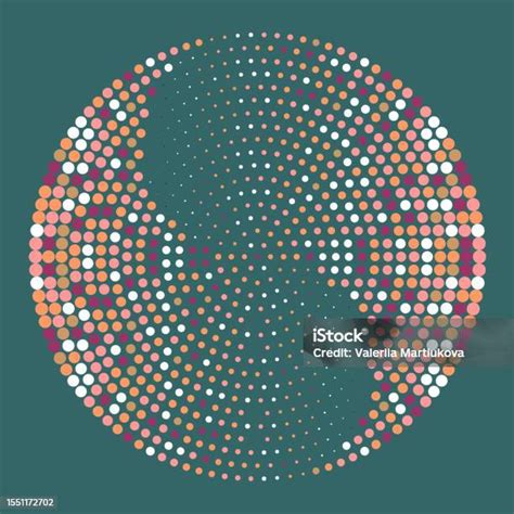 추상적인 원형 프레임 하프톤 도트 로고 엠블럼 디자인 요소 디자인을 위한 하프톤 효과 템플릿입니다 0명에 대한 스톡 벡터 아트 및 기타 이미지 Istock