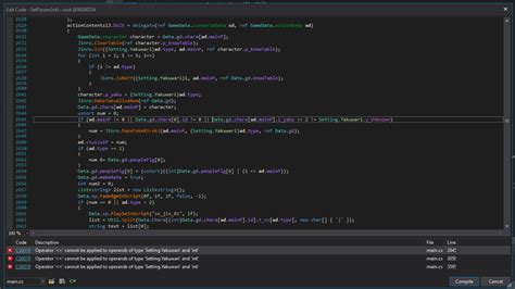 Compiling In Dnspy Error Cs0019 Rcsharp