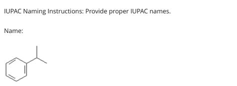 Solved Iupac Naming Instructions Provide Proper Iupac