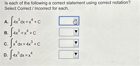 Solved Is Each Of The Following A Correct Statement Using