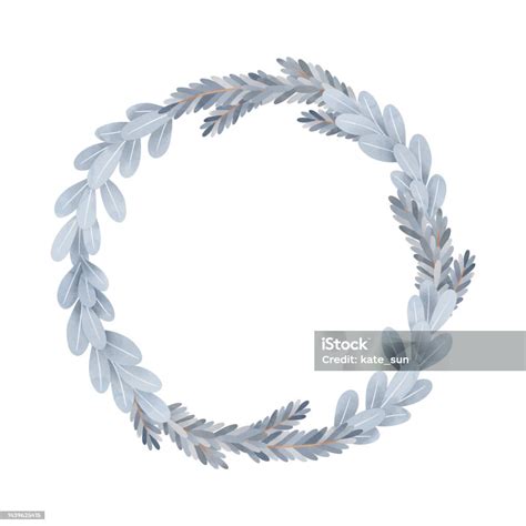 겨울 손으로 그린 그림 크리스마스 화환 푸른 전나무 가지와 나뭇잎이있는 월계관 초대장 가정 장식 인쇄 엽서에 적합합니다 가문비나무에 대한 스톡 벡터 아트 및 기타 이미지