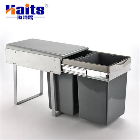 Garbage Classification Gray Kitchen Furniture Hardware Pull Out Dual