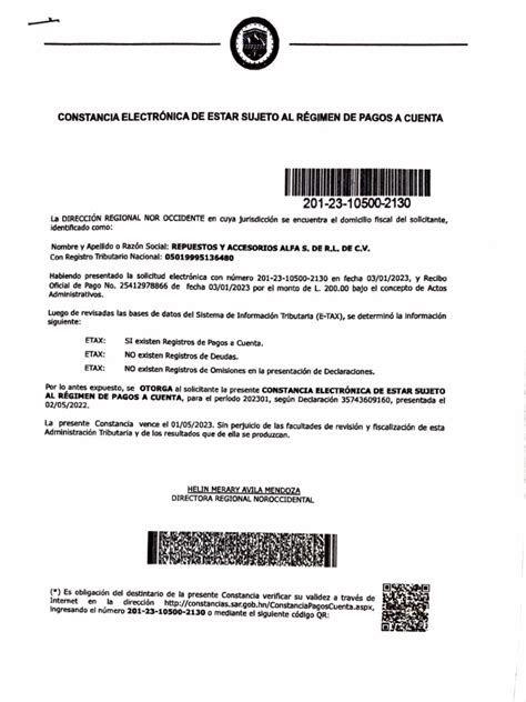Constancia De Pagos A Cuenta 05 23 Pdf Constancia De Pagos A Cuenta 05 23 Pdf