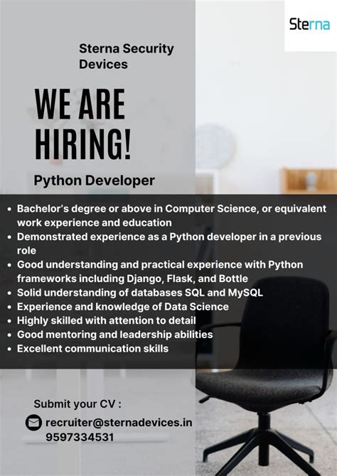 Jobsapp On Linkedin Hiring Python Hiring Senior Python Developer