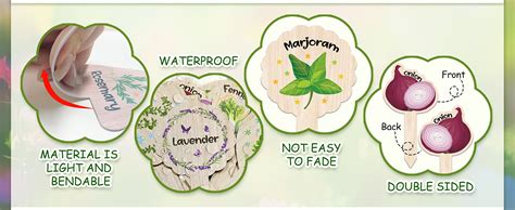 Juyrle Plant Label Signs 15pack Herb Garden Markers Plant