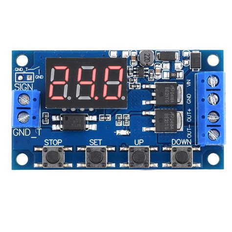 Occkic Dc5 36v Dual Mos Led Digital Time Delay Relay Trigger Cycle Timer Delay Switch Circuit