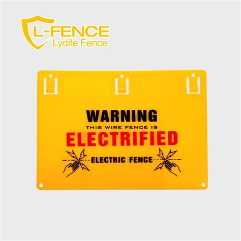 Custom Plastic Caution Warning Sign For Danger Electric Fence Sign
