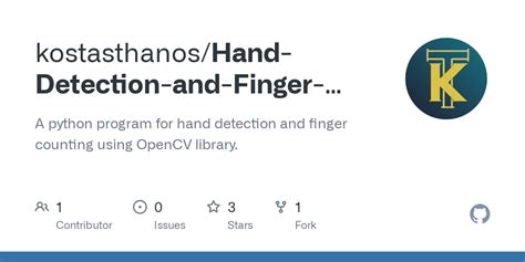 Github Kostasthanoshand Detection And Finger Counting A Python Program For Hand Detection