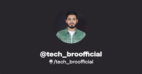 TECH BRO Instagram Facebook TikTok Linktree