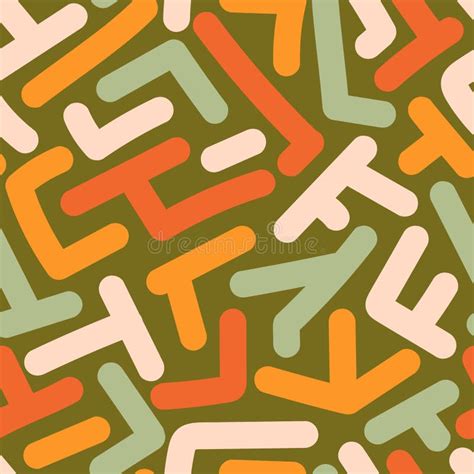 Printcolorful Seamless Irregular Geometric Line Patterns Stock Illustration Illustration Of